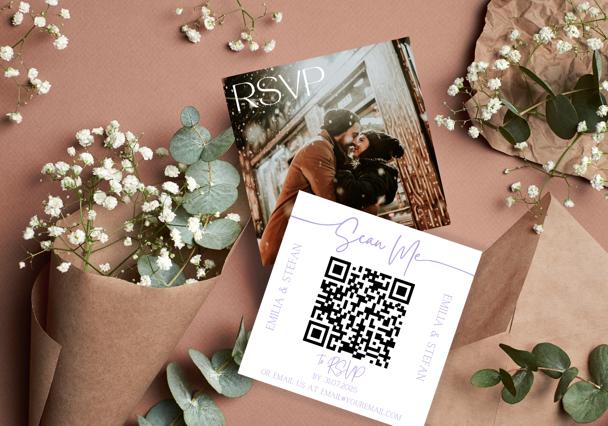 How to add a qr code to a wedding invitation | Beachweddingtips.com
