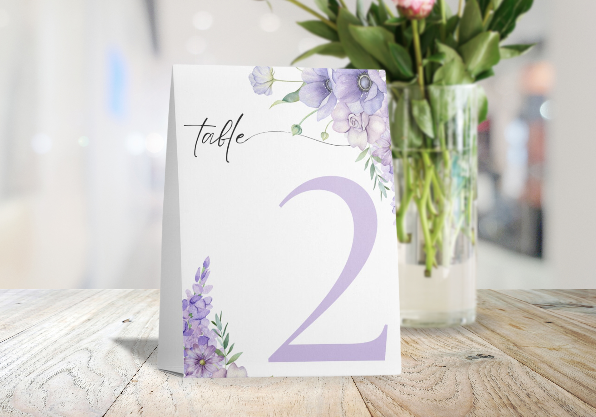 Purple Wedding Table Numbers Purple Table Numbers, Pastel Wedding